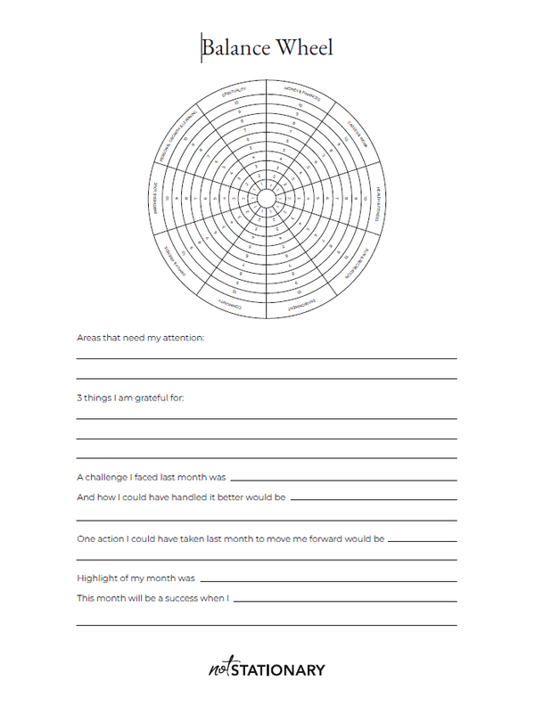 Life Balance Wheel - Clarity Starts Here – Not Stationary